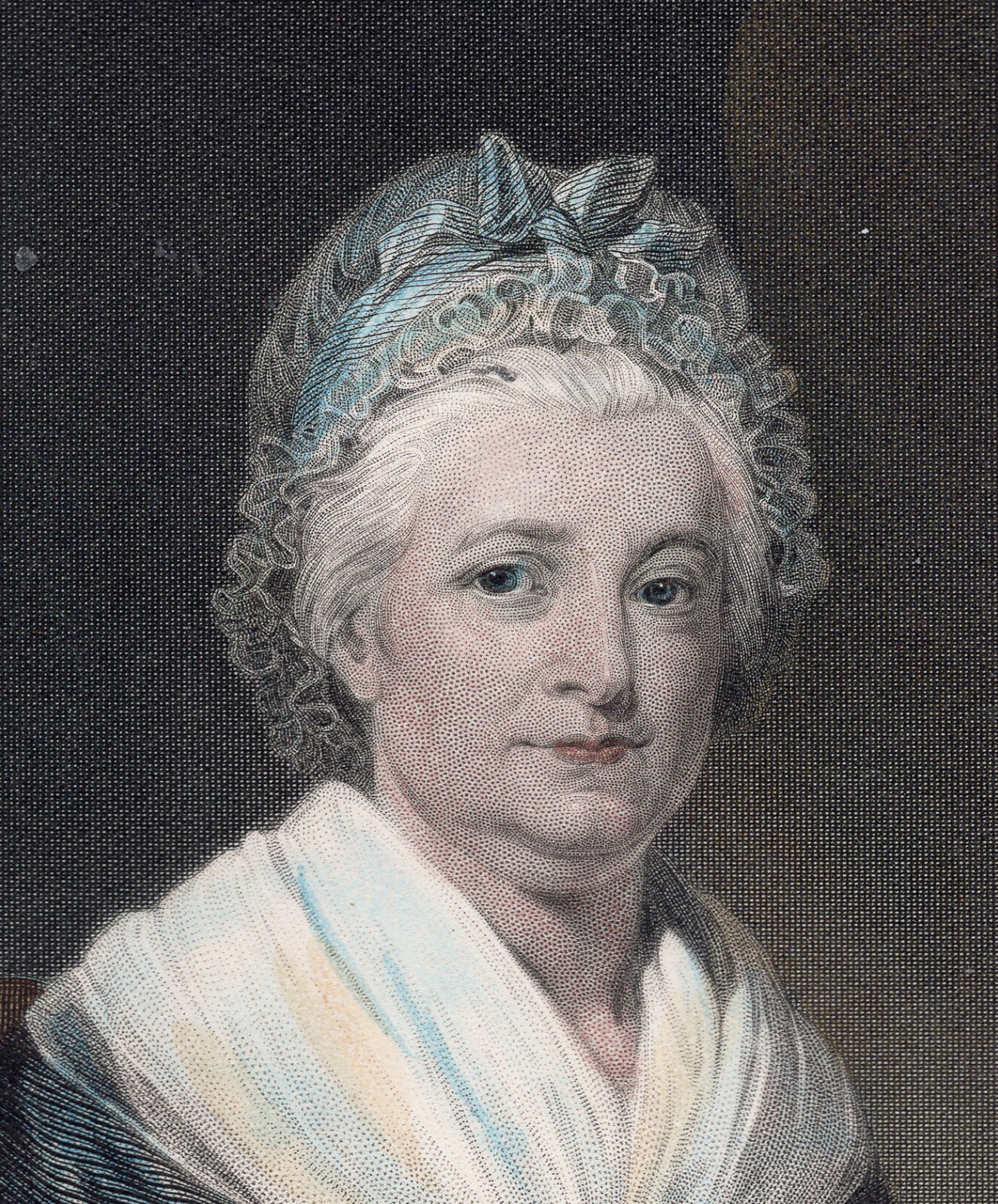 George WASHINGTON best general MARTHA hand colored 1872 engraving ...