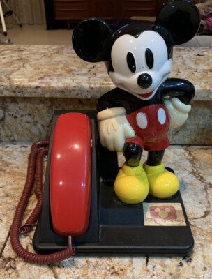 Vintage Disney MICKEY MOUSE PHONE 1990 AT&T Line Desk Telephone Works ...
