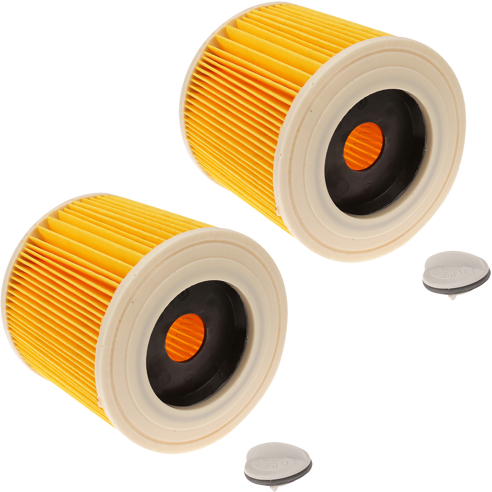 Pack of 2 Cartridge Filter Fit Karcher WD2.200 WD3.500 Wet & Dry Vacuum ...