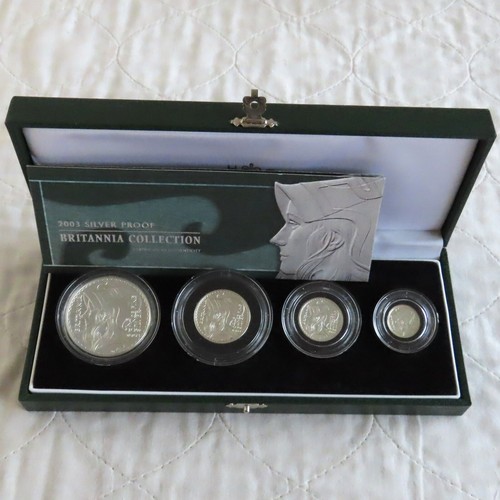 2003 SILVER PROOF BRITANNIA 4 COIN COLLECTION - COMPLETE - 3669 sets | eBay Australia