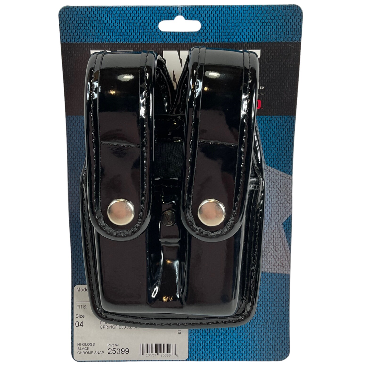 Bianchi Slimline Double Mag Pouch 7944 Gloss Black Chrome Snap Glock 20 ...