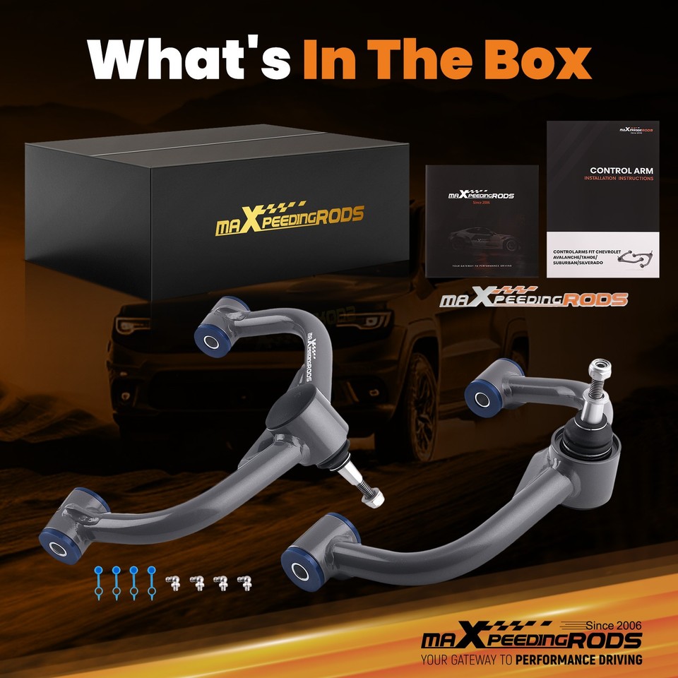 2x Upper Control Arm 2-4'' Lift For Chevy Silverado 2500HD 3500HD 2011 ...