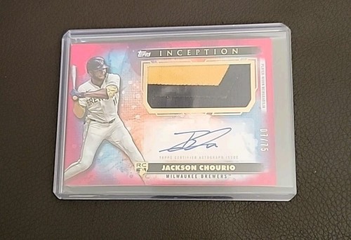 2024 Topps Inception JACKSON CHOURIO RPA 🔥07/75 ROOKIE PATCH AUTO card ...