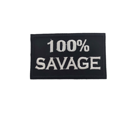 100% Savage MC Biker Patch Heat Adhesive Clothes Iron Club Wild Rider ...