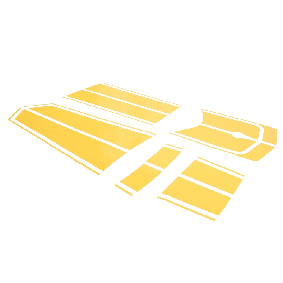 For 20-21 C8 Corvette Yellow Racing Stripes Overlay Graphic Decal Vinyl ...