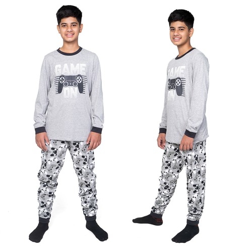 Kids Unisex Boys Girls Long Camo Cotton Gamer Gaming Pyjamas PJ Sets 5 ...