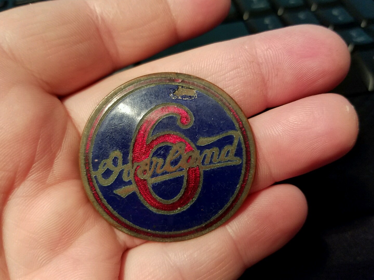 1925 1926 1927 1928 1929 1930 1931 1932 Overland 6 Sechs Emblem Badge ...