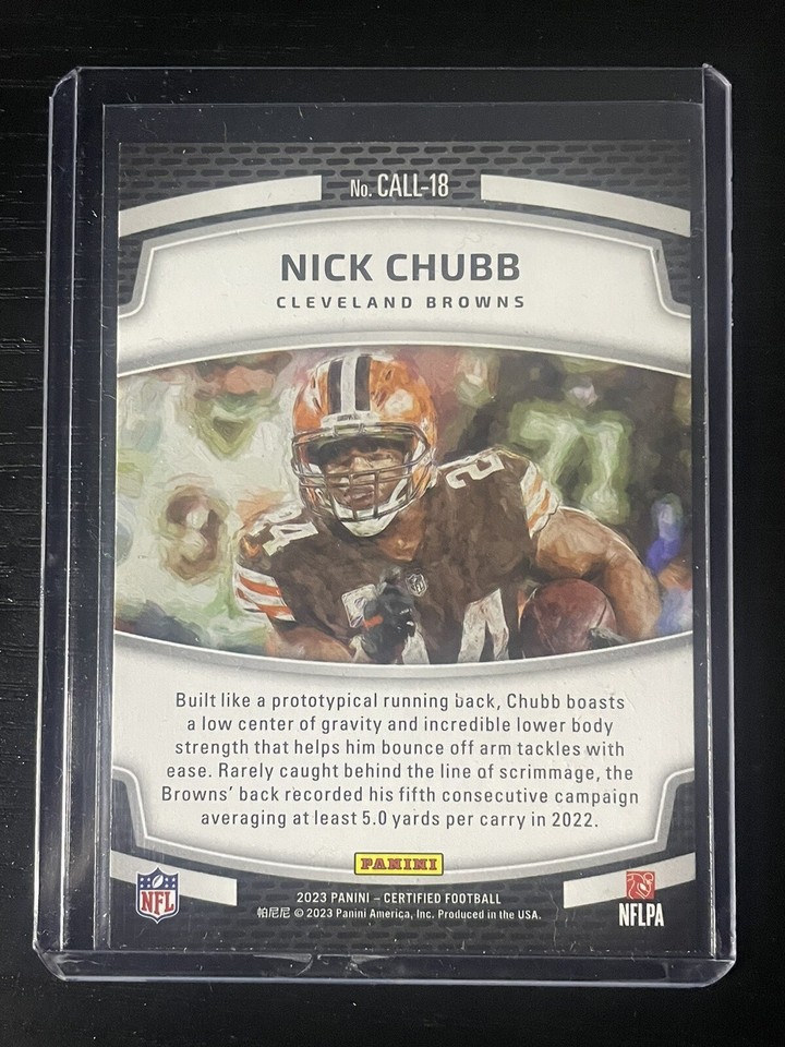 2023 Panini Certified Football Nick Chubb Calling Cards Insert Browns ...