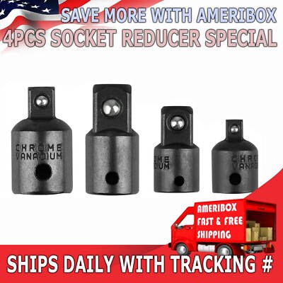 4-pack 3/8" to 1/4" 1/2 inch Drive Ratchet SOCKET ADAPTER REDUCER Air ...