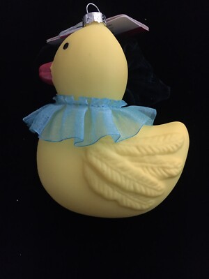 Rubber Ducky Cute BLOWN GLASS UNIQUE CHRISTMAS HOLIDAY ORNAMENT | eBay