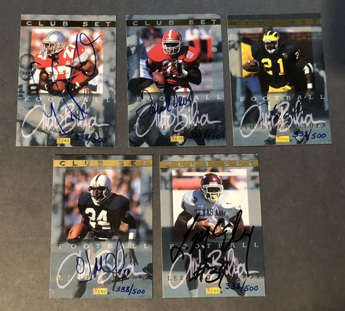 1996 Signature Rookies Autograph Set Eddie George Terrell Davis 5 Card ...