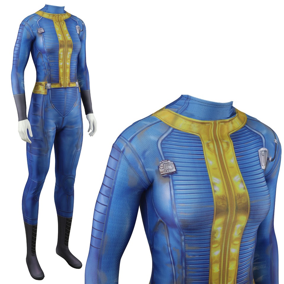 Fallout Vault Suit Cosplay Jumpsuit 111 Bodysuit Costume Adult Kids ...