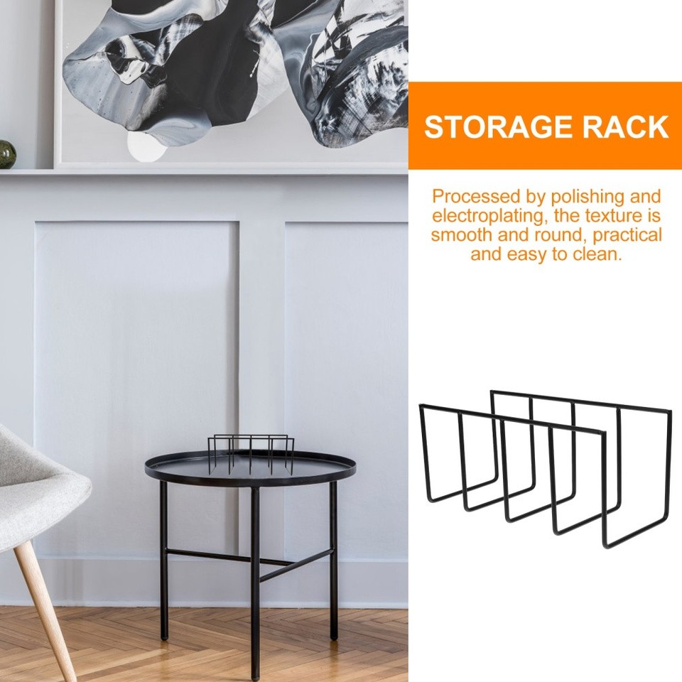 Record Storage Rack Desktop Vinyl Shelf Office Magazine Book File ...