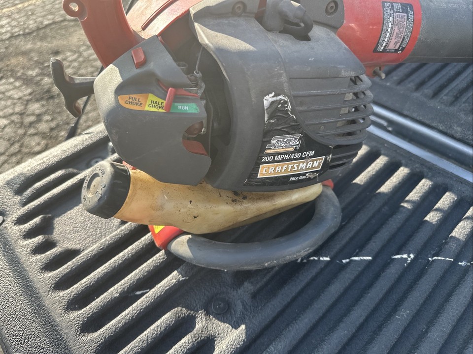 Sears Craftsman 200mph 25cc 430CFM Gas Leaf Blower With Tubes Model 358 ...