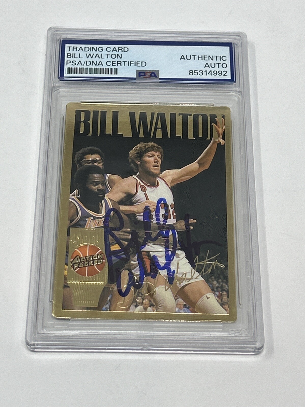 Signed BILL WALTON 1994 ACTION PACKED HALL OF FAME GOLD SIGNATURE # 29 ...