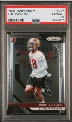 FRED WARNER 2018 PANINI PRIZM BASE ROOKIE ~ PSA 10 POP 37 ~ SF 49ERS🔥 ...