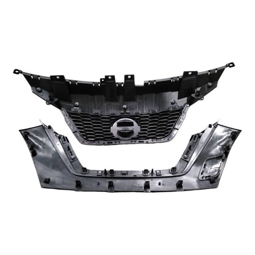 For 2020-2023 Nissan Versa Upper Grille and Lower Grille with Chrome ...