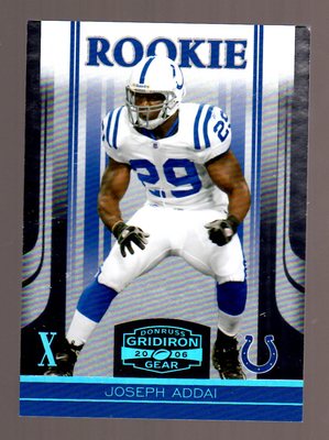 2006 Gridiron Gear #187 Joseph Addai X's Variant Rookie Card-Colts 25/ ...