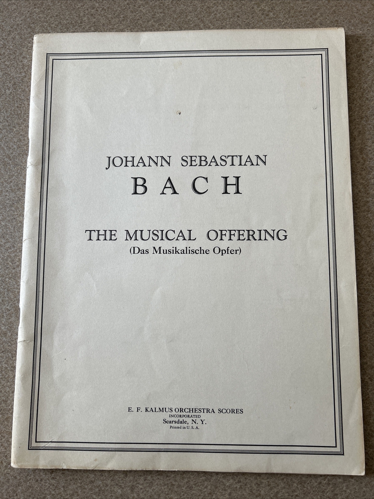 JS BACH a Musical Offering Piano Sheet Music Clean Unmarked Complete | eBay