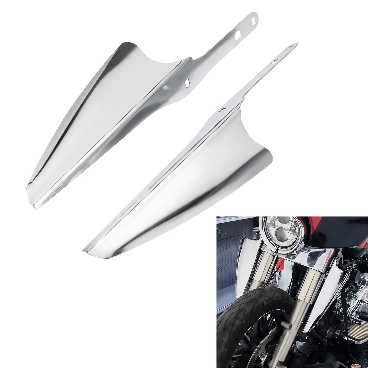 Road King Fork Wind Deflectors Chrome Wind Deflectors For Harley Road