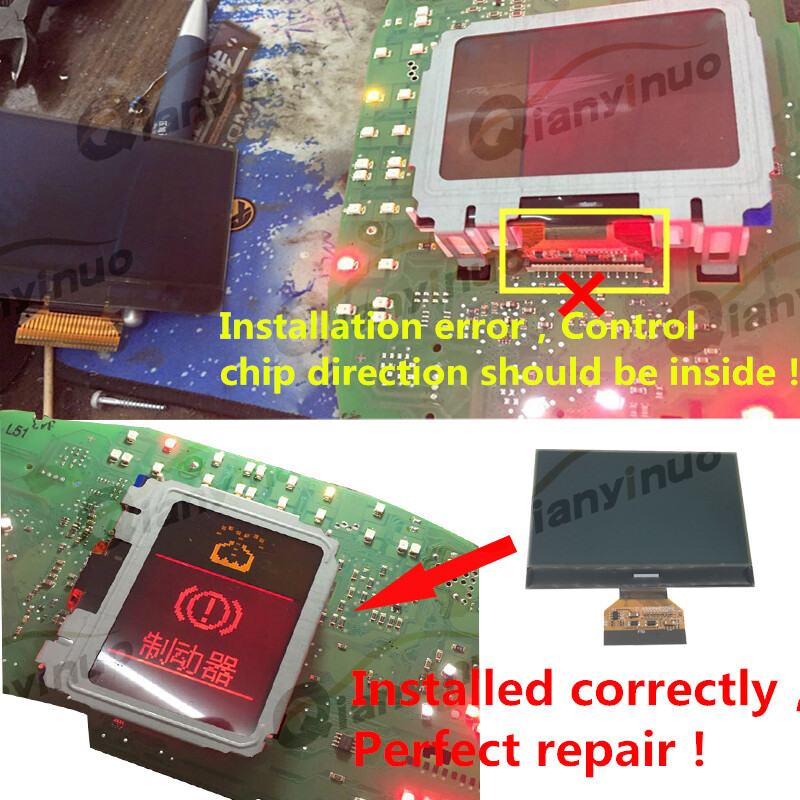 LCD Display For Audi A4 8E B6 B7 BOSCH RB4 RB8 MFA/FIS Tacho Instrument ...