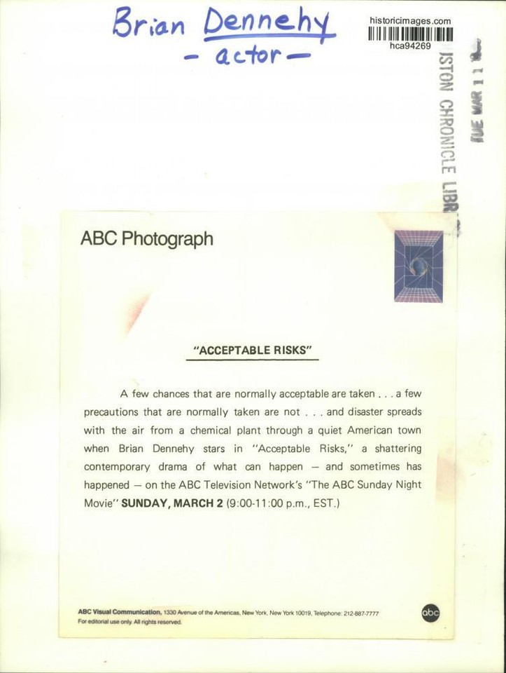 1986 Press Photo Actor Brian Dennehy stars in "Acceptable Risks" - hca94269 | eBay