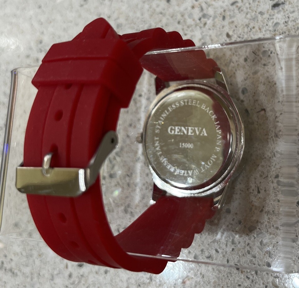 Geneva Rhinestone Bezel Santa Claus Red Christmas Watch | eBay