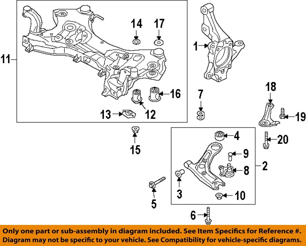 HYUNDAI OEM 11-25 Azera Suspension Components-Lower Ball Joint Bolt ...