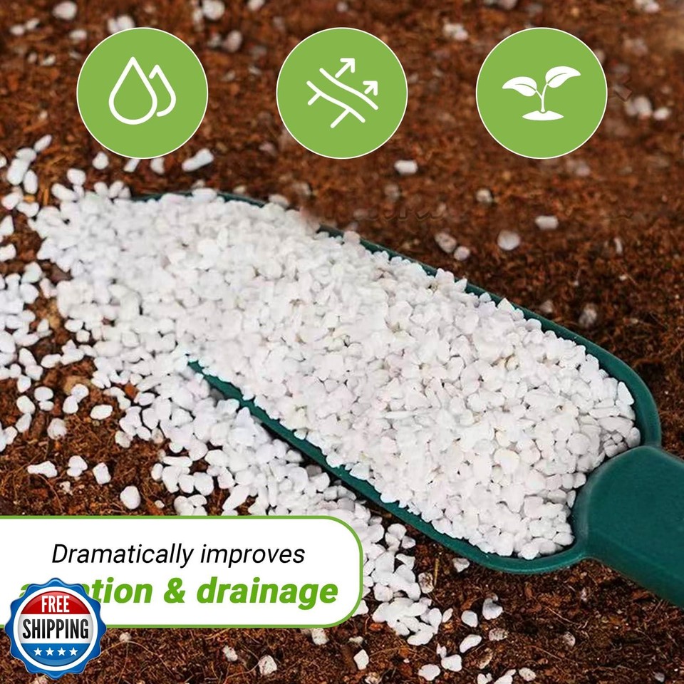 20QT Organic Perlite Bulk, Perlite for Plants, Perlite for Gardening ...