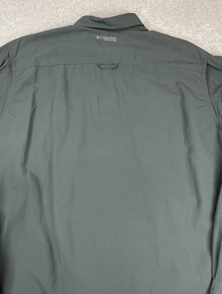 Columbia Titanium Omni-Shade Shirt Men XXL Long Sleeve Green Fishing ...