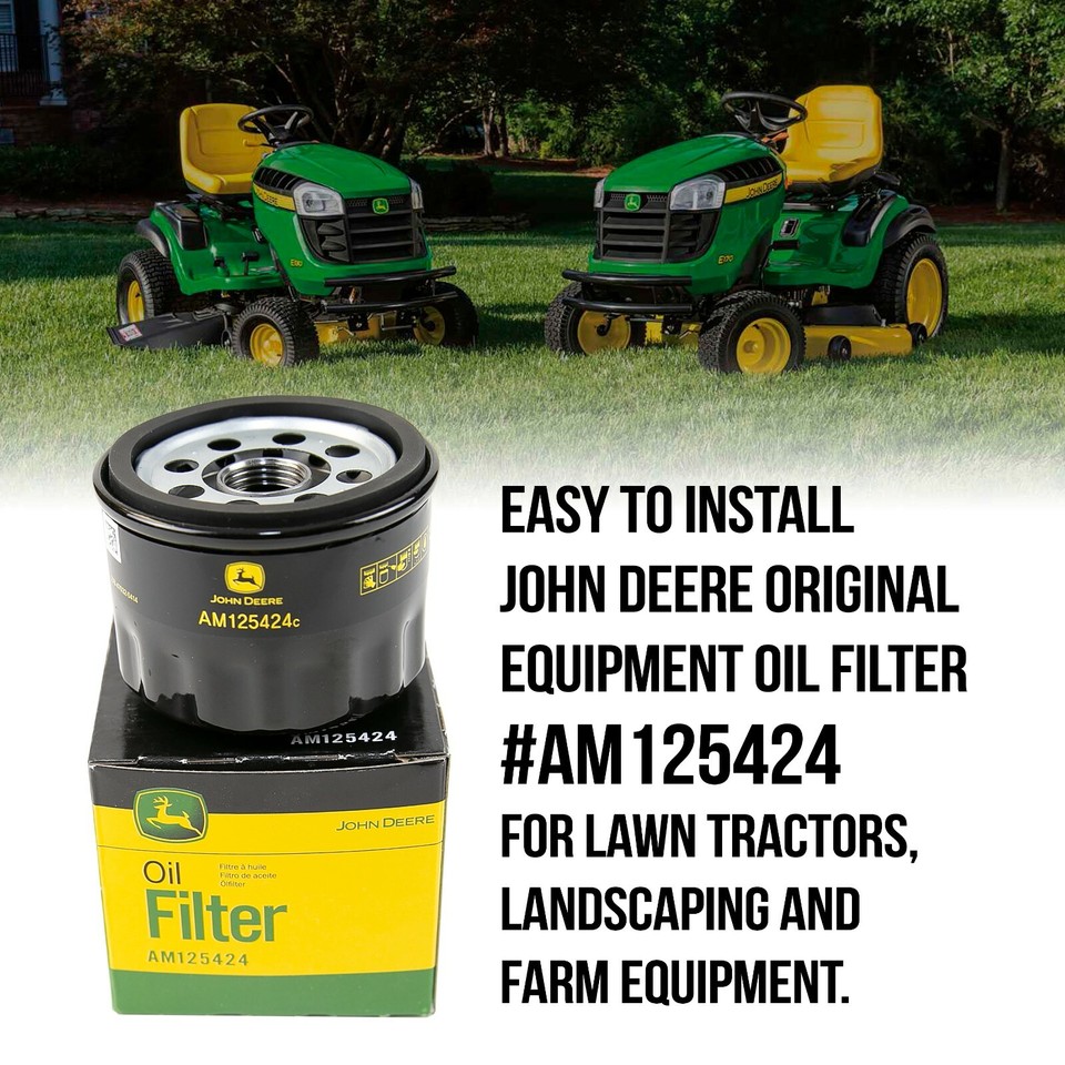 John Deere #AM125424 Oil Filter Original Equipment - 4 PACK ...