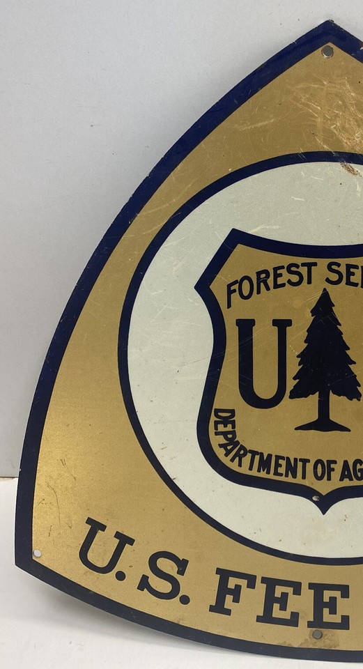 Vintage US FOREST SERVICES SIGN U.S FEE AREA 18” | eBay