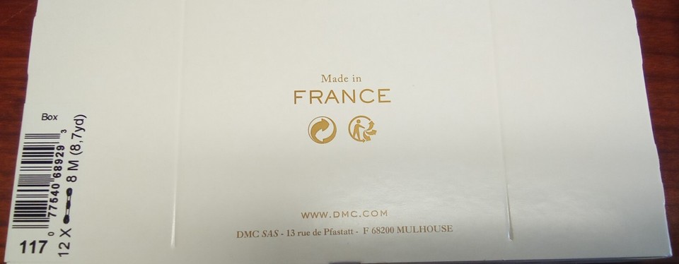 DMC Embroidery Floss lightsea green 117-964, 6 strand cotton thread 8.7 ...