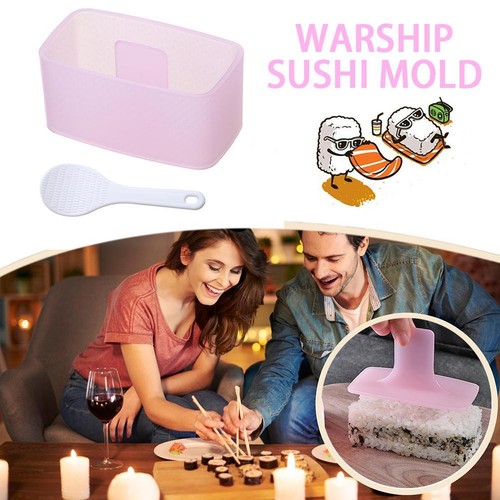 Sushi DIY Maker Mould Musubi Mold Non-Stick Rectangular Plastic GX ...