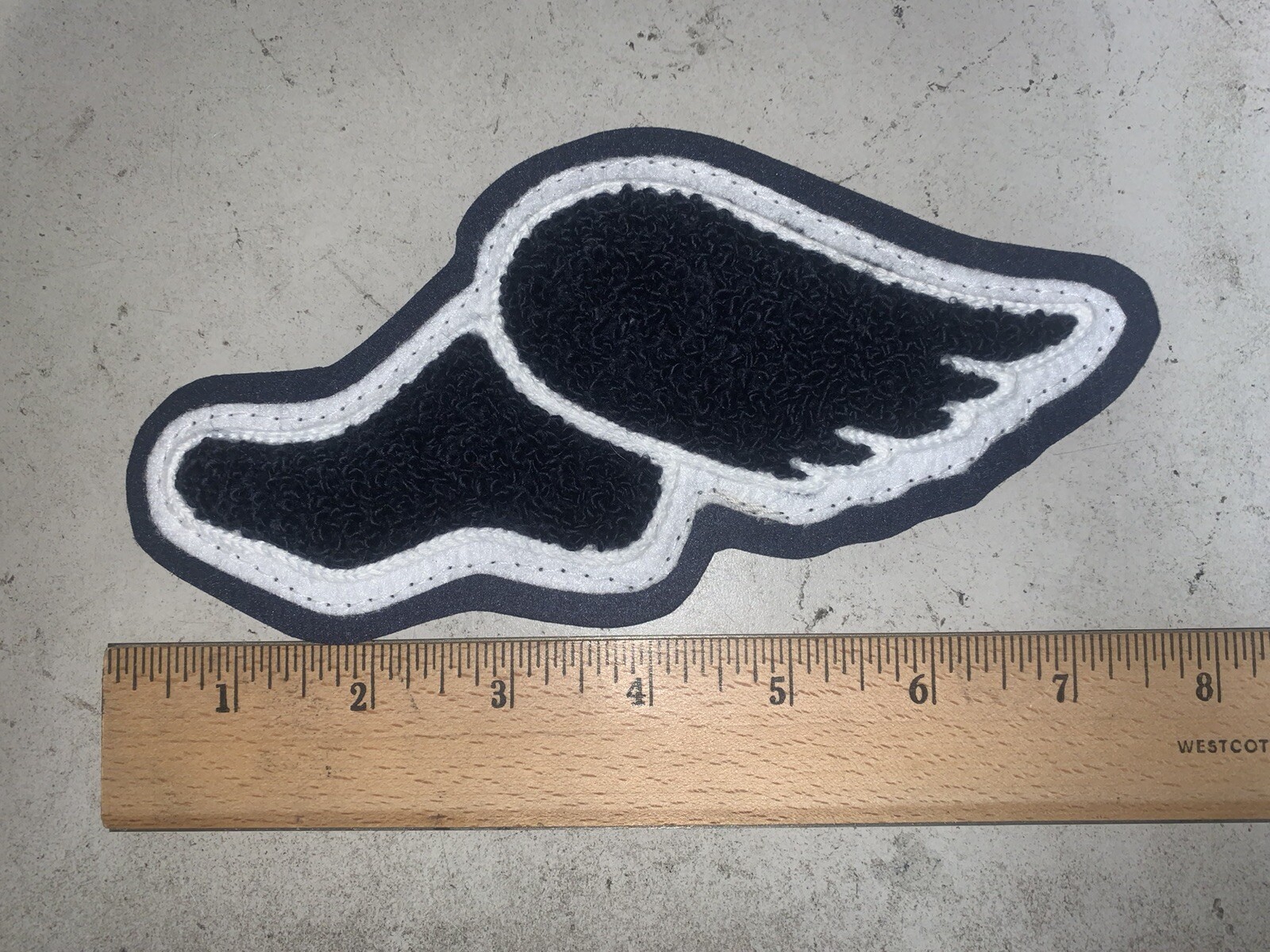 CUSTOM MADE Chenille Track and Field Foot patch -NAVY BLUE | eBay