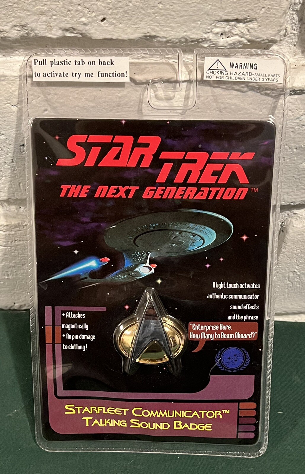 Star Trek The Next Generation Communicator Talking Magnetic Badge 1996 ...