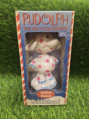 Vintage RUDOLPH the Red-Nosed Reindeer Spotted Elephant Bobblehead 2002 ...