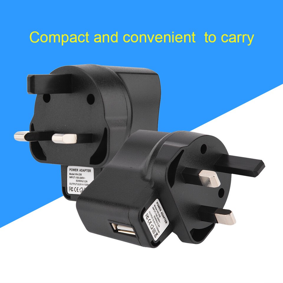 (UK)DC 5V USB Charger Plug Power Supply Adapter AC 100V-240V To DC 5 ...
