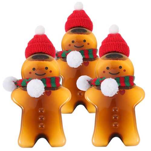 3 Sets Gingerbread Man Bottle Milk Christmas Drink Cookie Jar -z ...