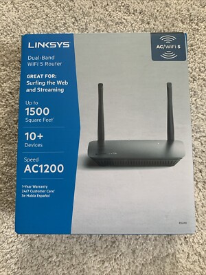 Linksys Dual-Band WiFi 5 Router AC1200 Up To 1500 Square Feet ...