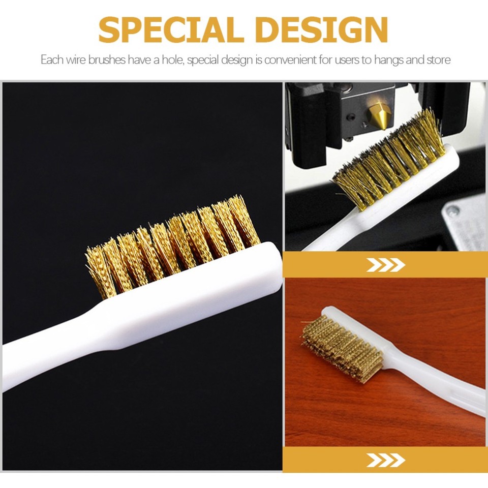 5 Pcs Copper Wire Brush Metal Cleaning Welding Slag Small Brushes | eBay
