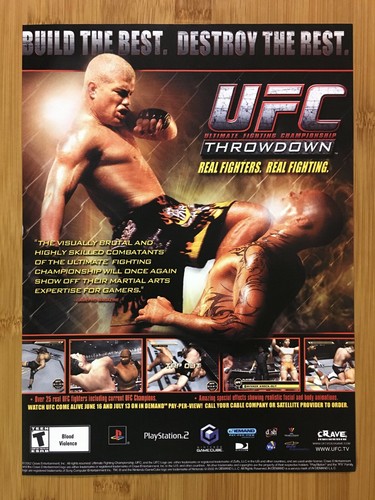 UFC: Throwdown PS2 Gamecube 2002 Print Ad/Poster Official Fighting Game ...