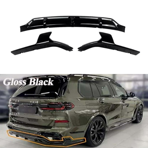 Gloss Black GT Style Rear Bumper Diffuser Kit For 2019-25 BMW X7 G07 ...