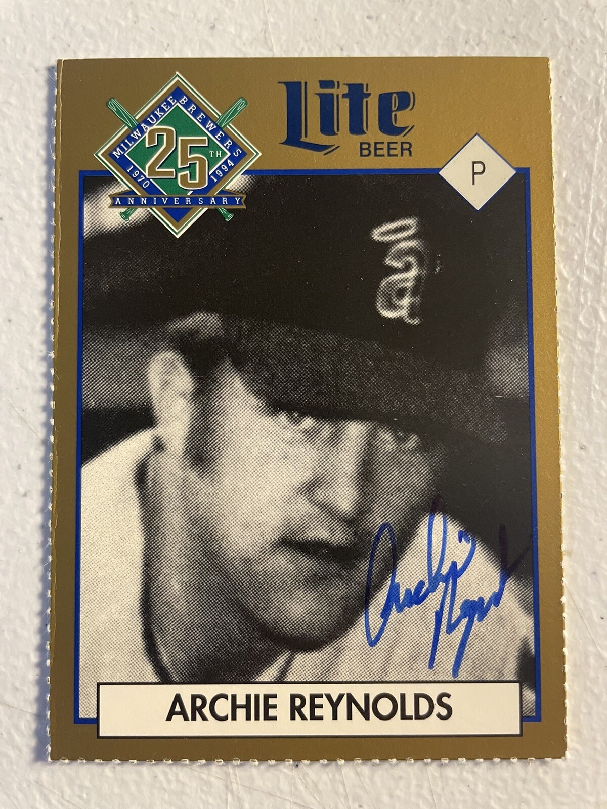 Archie Reynolds 1994 Miller Brewing Autographed Signed Milwaukee ...