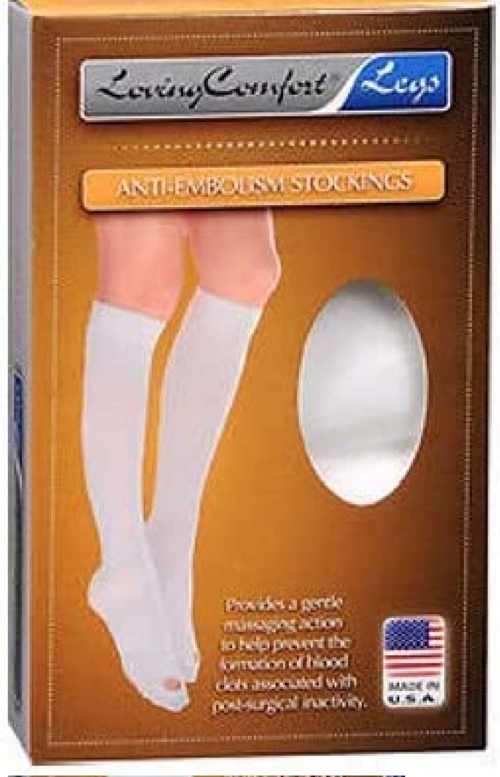 Loving Comfort Inspection Toe Stockings 15-20mmHg (White) Large Regular ...