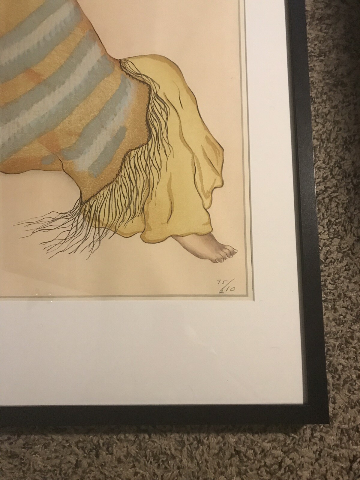 R.C. GORMAN SIGNED LTD. 75/210 WOODBLOCK PRINT FRAMED NATIVE AMERICAN ...