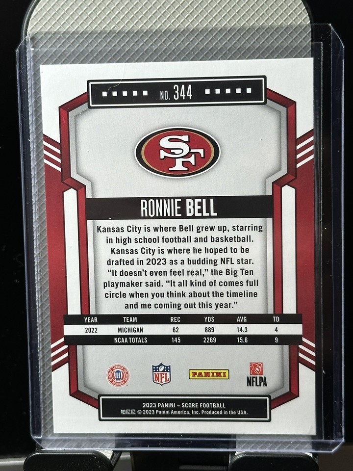 Ronnie Bell Rookie Card 2023 Panini Score-49ers | eBay