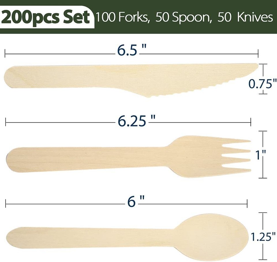 Disposable Wooden Spoons Wood Cutlery Spoon Tasting Sampling Taster ...