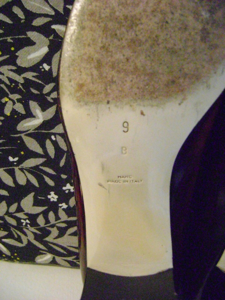 Walter Steiger Burnt Burgundy Leather Block Heel Pumps - Size 9 B | eBay