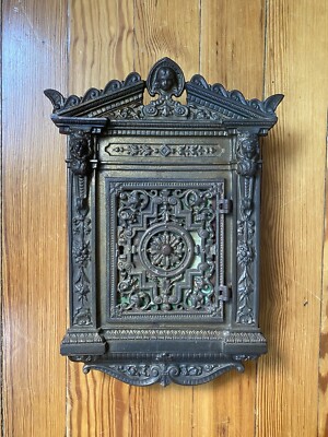 Antique Renaissance Style Wall Safe Bronze Wall Mount Cabinet Lock Box ...